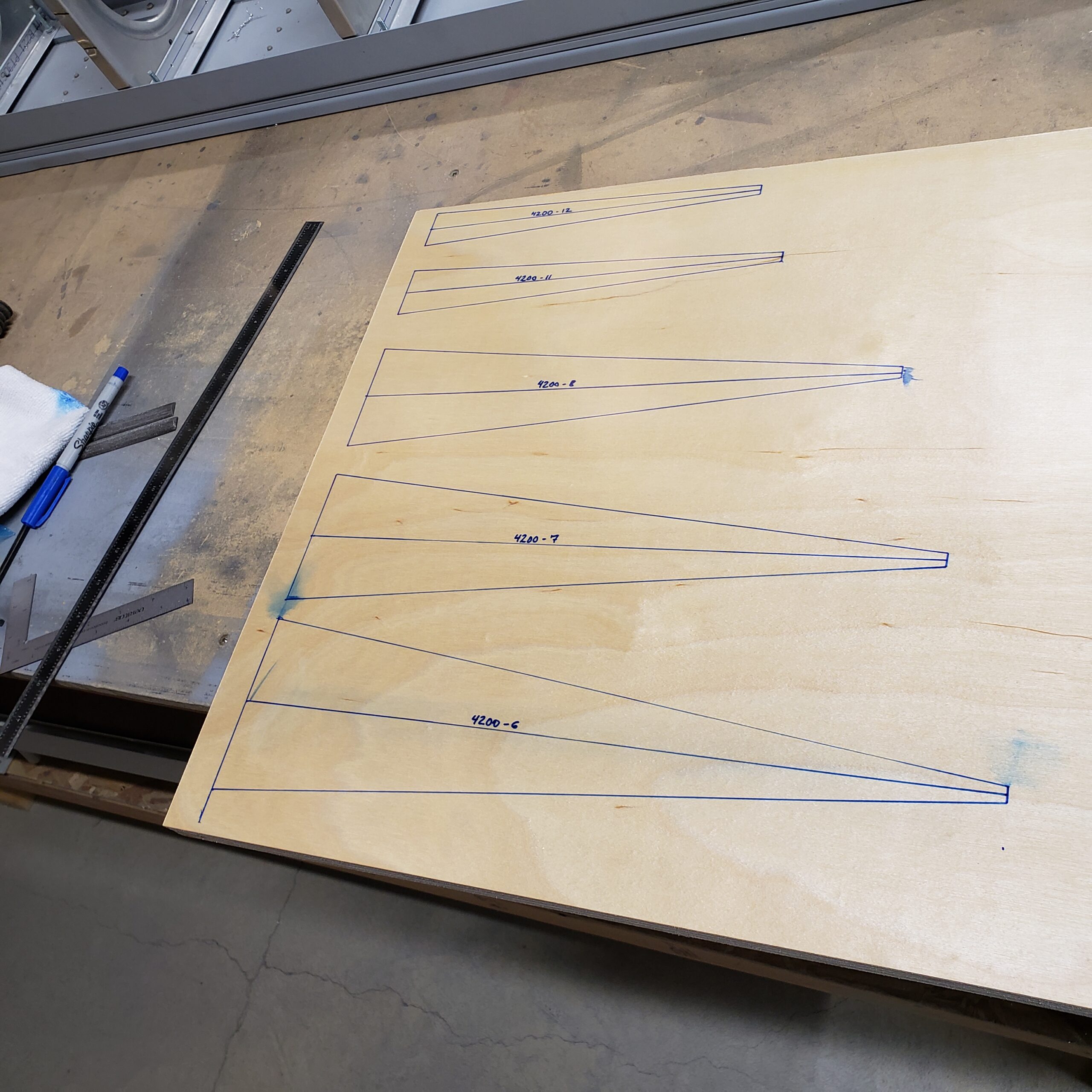 Rib forming blocks - Stewart 51 Hangar